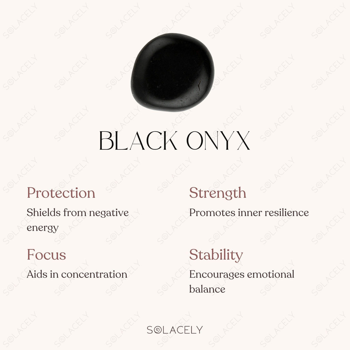 Black Onyx Pyramid for Strength & Energy - Solacely