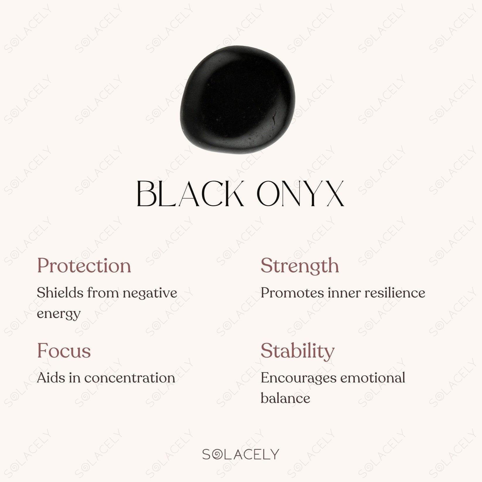 Black Onyx Pyramid for Strength & Energy - Solacely