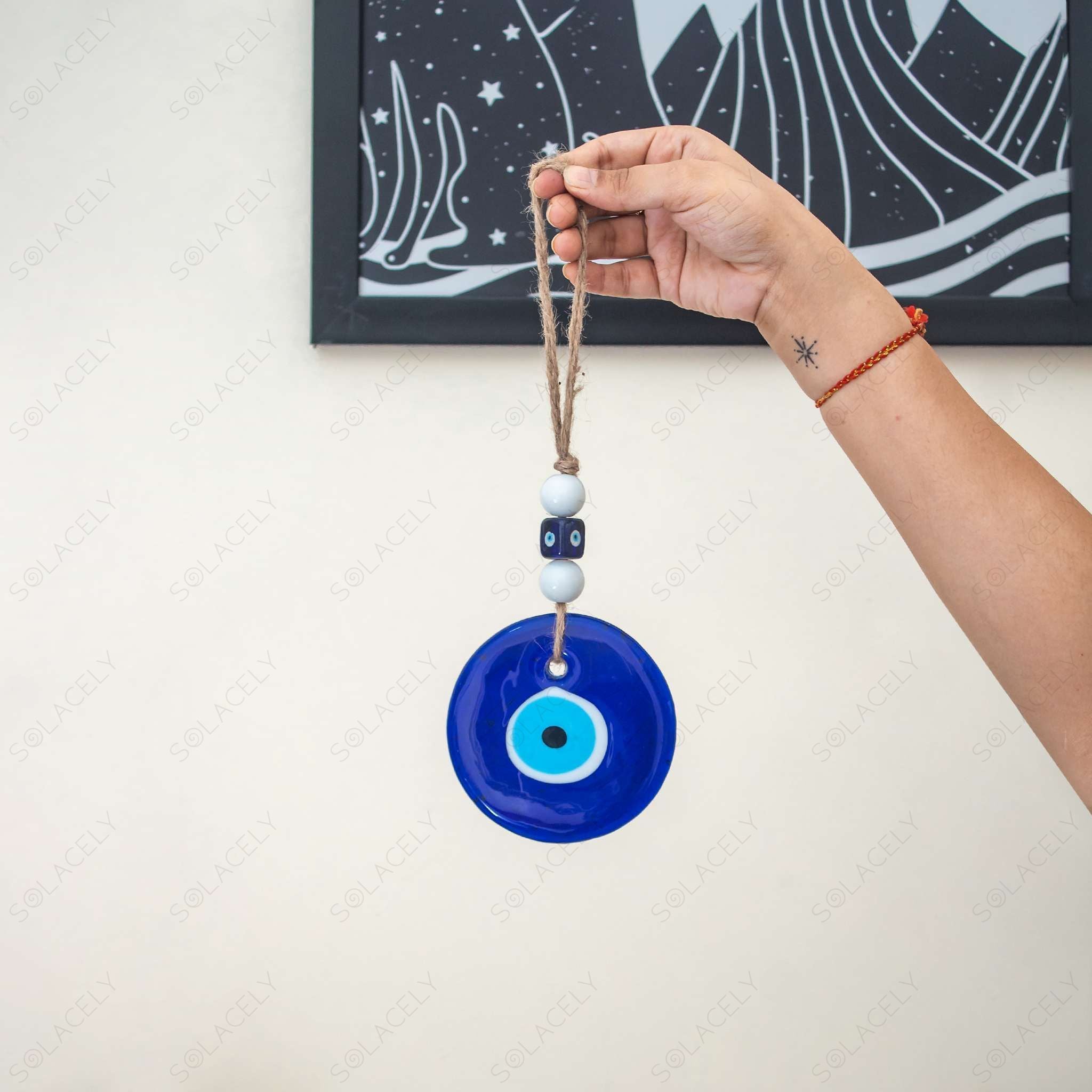 Big Evil Eye Wall Hanging - Promotes Positive Energy | Solacely