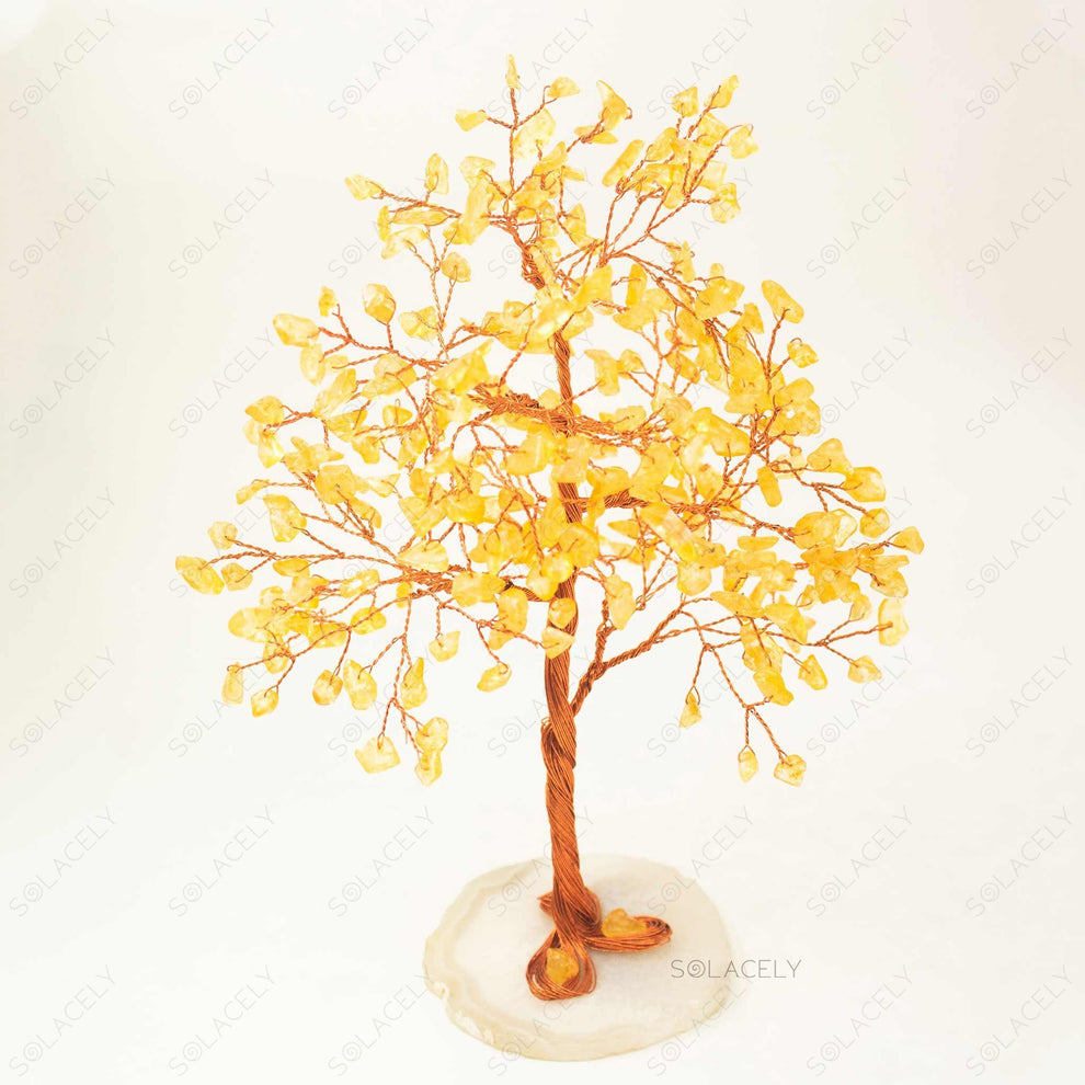 Money Tree - Citrine Crystal Tree of Life - Solacely