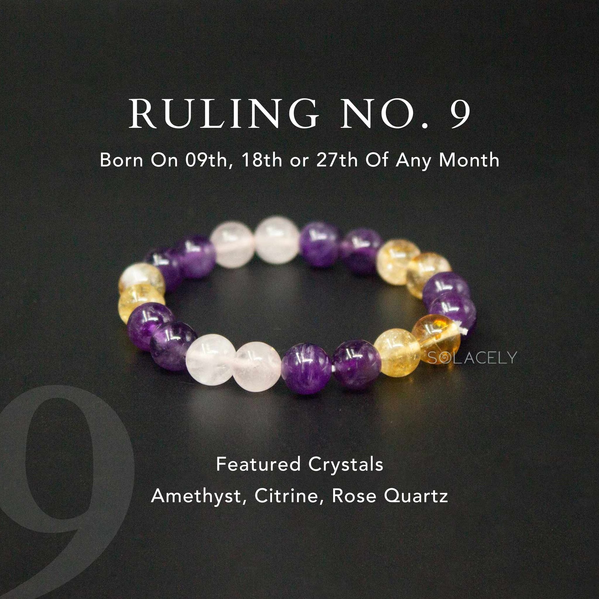 Ruling Number 9 Bracelet - Compassion & Universal Love – Solacely