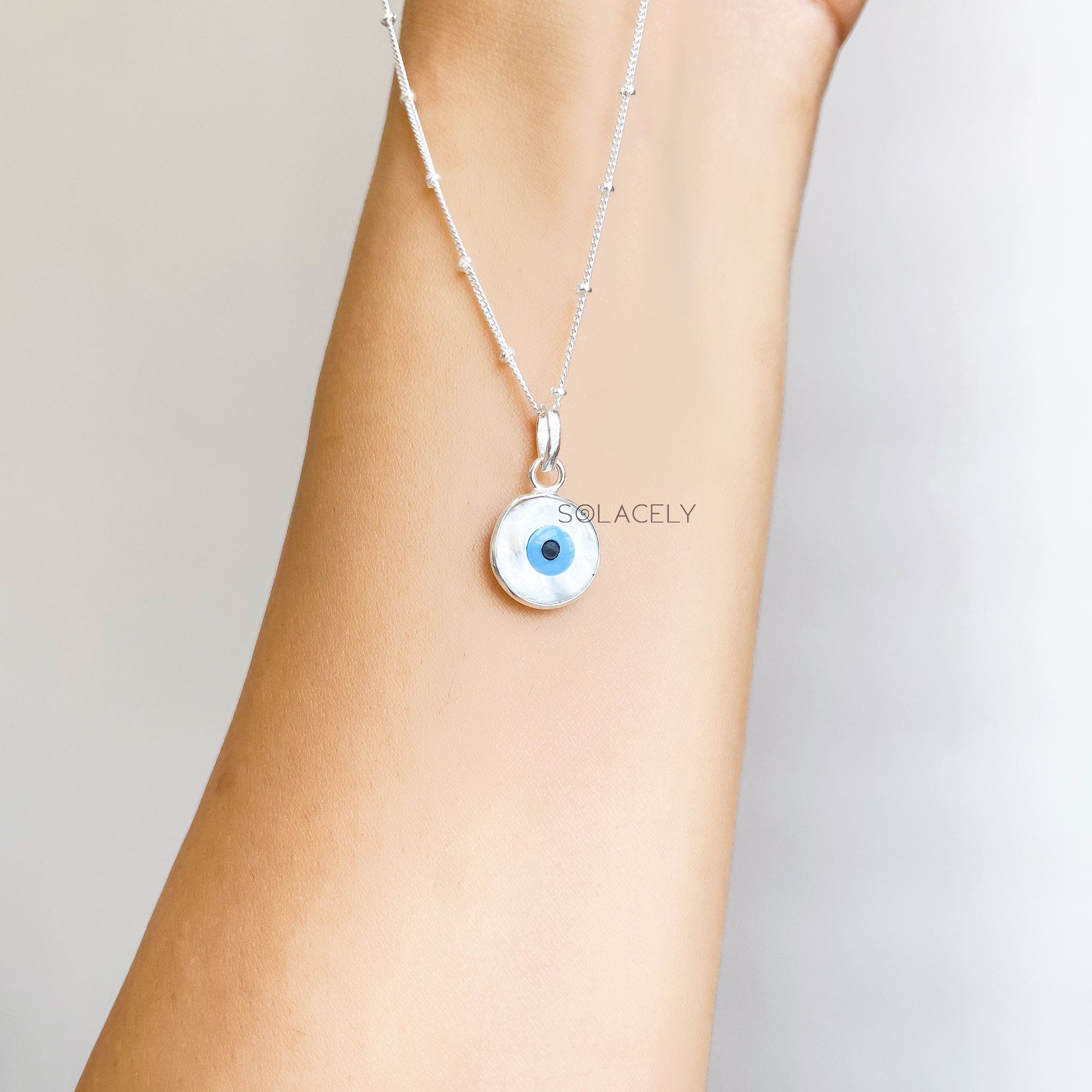 Buy Evil Eye Sterling Silver Necklace – Protection & Style – Solacely